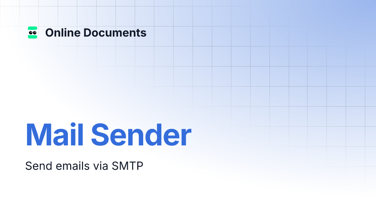 Mail Sender | Online Documents