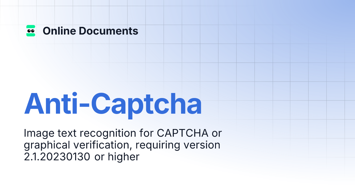 Anti-Captcha | Online Documents