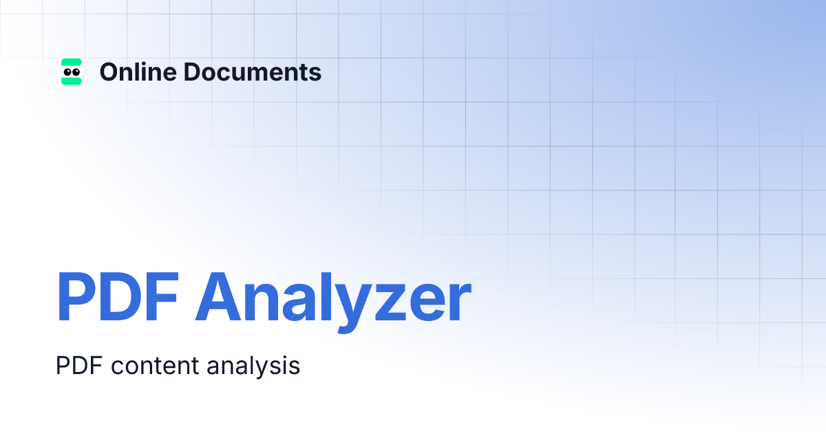 PDF Analyzer | Online Documents