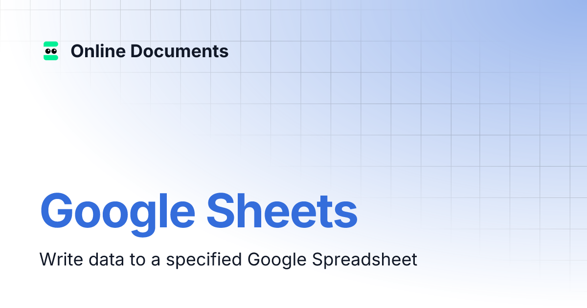 Google Sheets | English | Online Documents