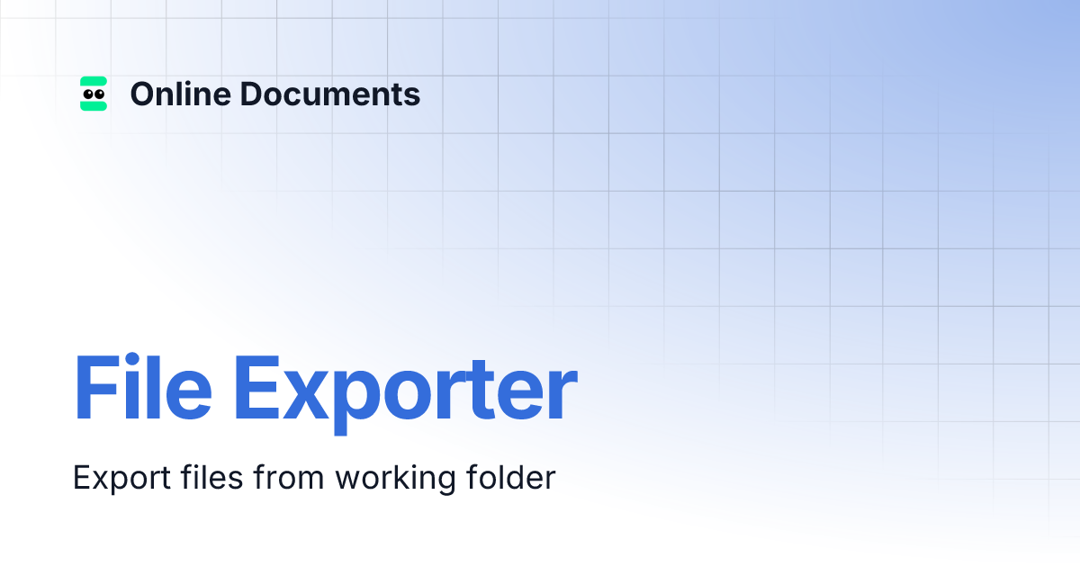 File Exporter | Online Documents