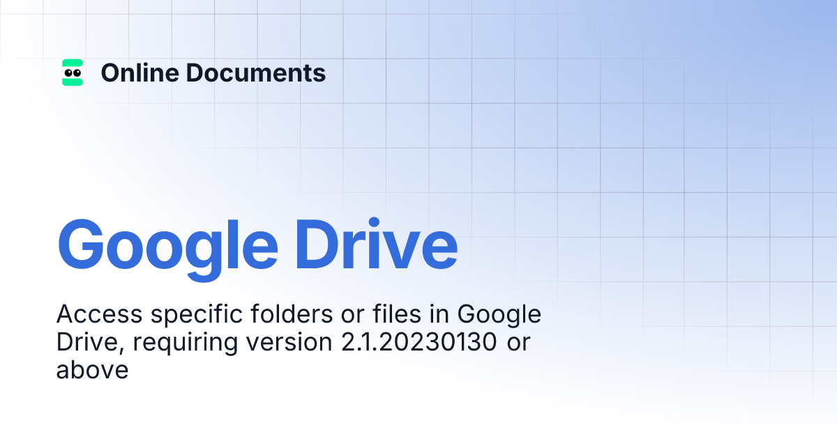 Google Drive | Online Documents